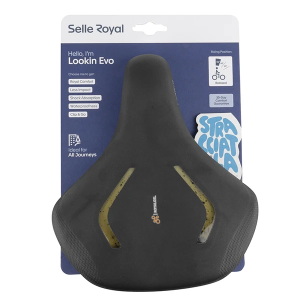 222560 - SELLE ROYAL LOOKIN EVO RELAXED GEL VISIBLE NOIR 248x223mm 682g