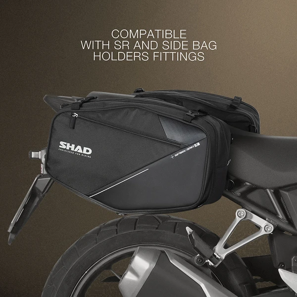 224415 - SACOCHE CAVALIERE LATERALE SHAD SL58 EXTENSIBLE NOIR 36L/48L ...