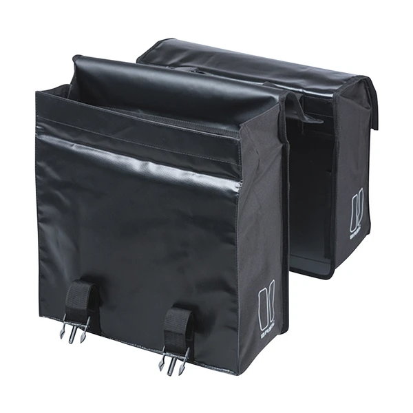 217897 - SACOCHE ARRIERE VELO DOUBLE BASIL URBAN LOAD IMPERMEABLE NOIR ...
